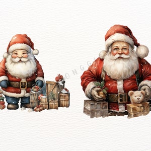 10 PNG Watercolor Christmas Santa Claus Clipart Christmas Clipart Theme ...