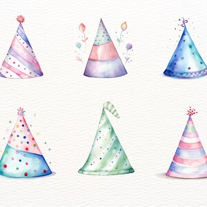 23 PNG Watercolor Party Hats Clipart Birthday Party Hats PNG Colorful ...