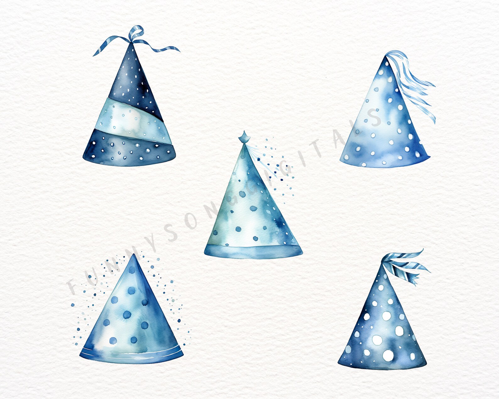 21 PNG Watercolor Party Hats Clipart Birthday Party Hats PNG Colorful ...