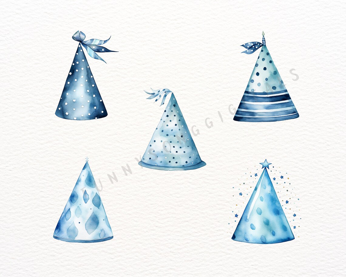 21 PNG Watercolor Party Hats Clipart Birthday Party Hats PNG Colorful ...