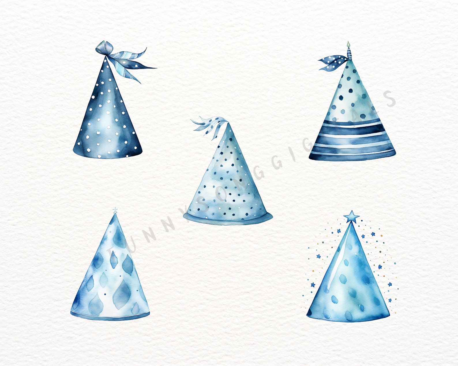 21 PNG Watercolor Party Hats Clipart Birthday Party Hats PNG Colorful ...