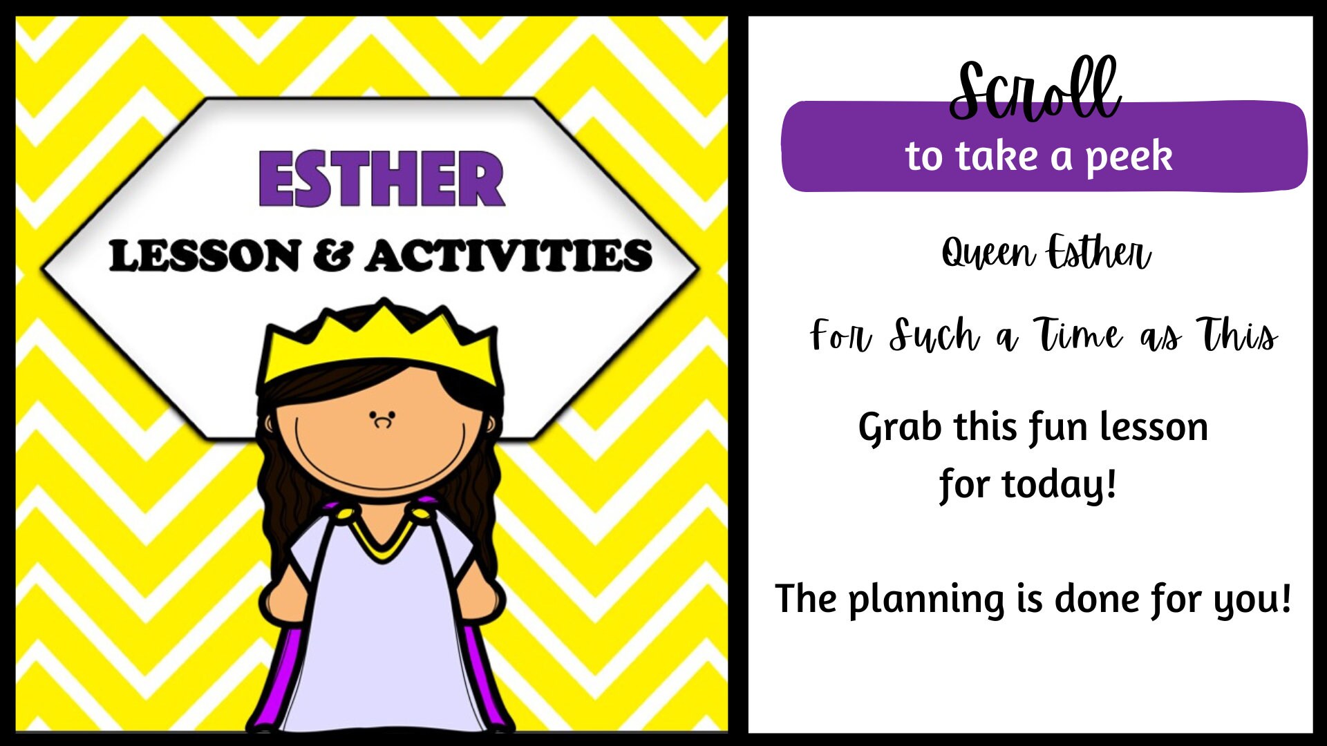 Queen Esther Sunday School Lesson - Bible Story & Activities Instant ...