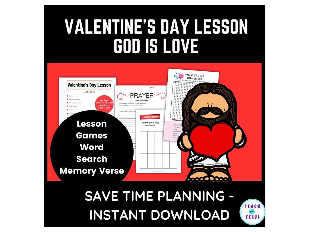 Sunday School Valentine's Day Lesson on St Valentine With Bible ...
