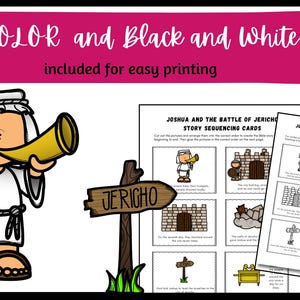 Joshua and the Battle of Jericho Bible Story Sequencing Cards for ...