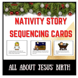 Preschool Birth of Jesus Nativity Story Cards for Sunday School Classes ...