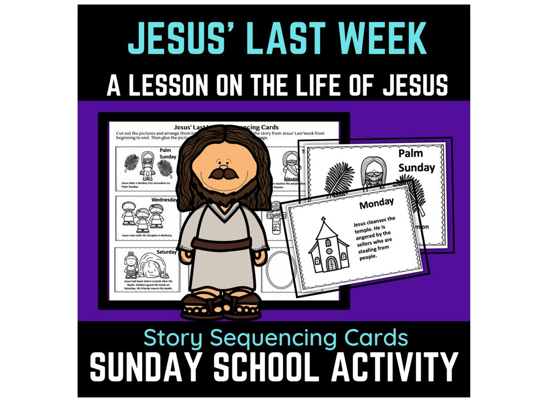 Easter Sunday School Lesson Craft for Kids About Jesus Last Week ...
