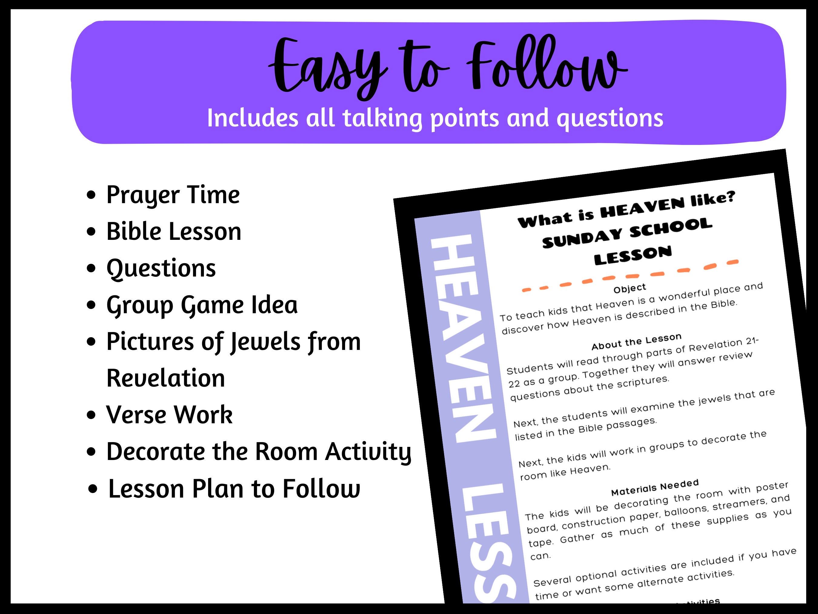 Sunday School Lesson That Teaches Kids All About Heaven From the Bible ...