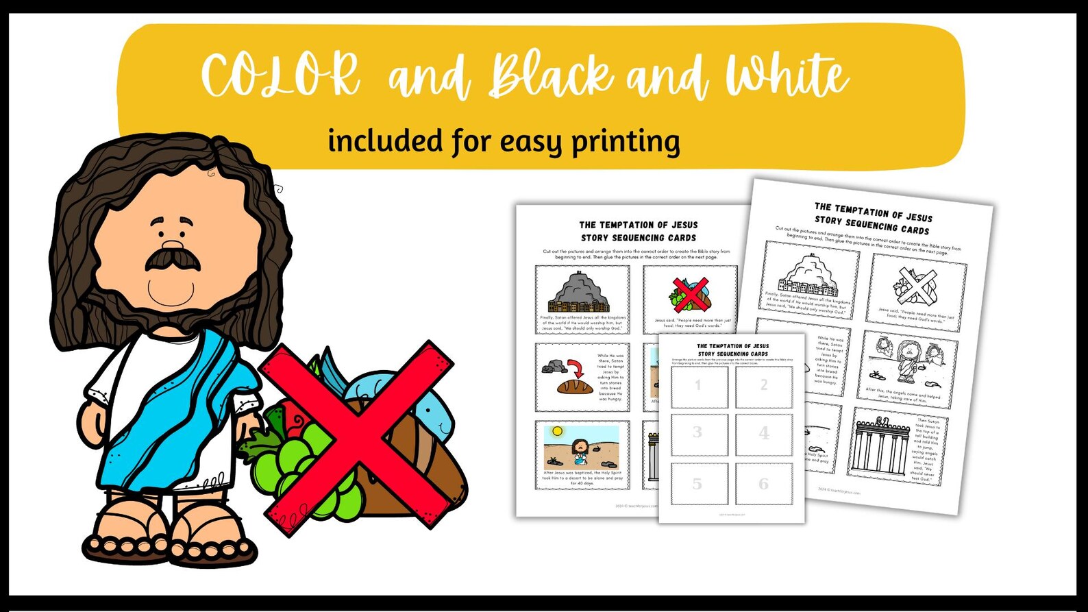 The Temptation of Jesus Craft for Preschool - Jesus in the Desert Bible ...