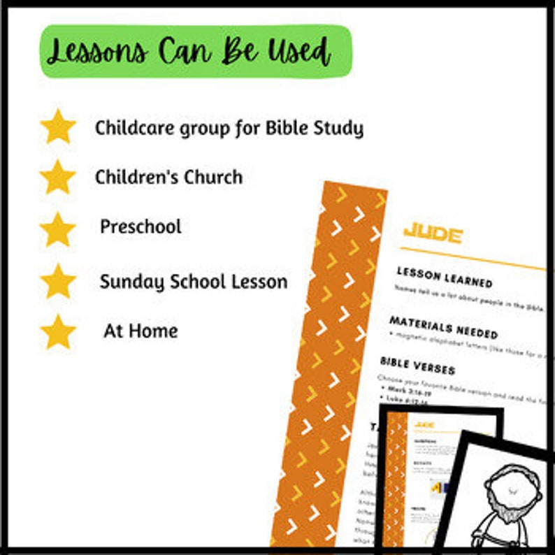 12 Disciples of Jesus Preschool Bible Lessons for Sunday School - Bible ...