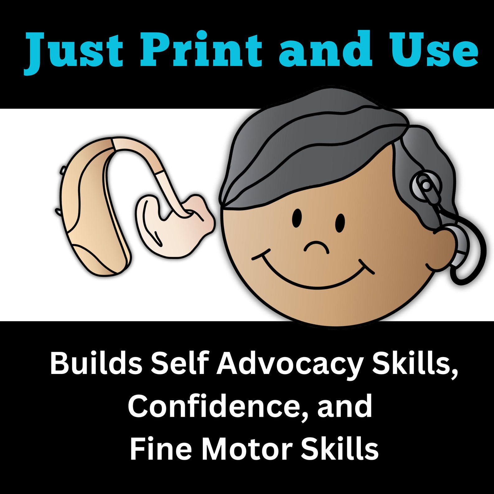 Hearing Aid Play Dough Mats Listening Activity for Preschool Kids and ...