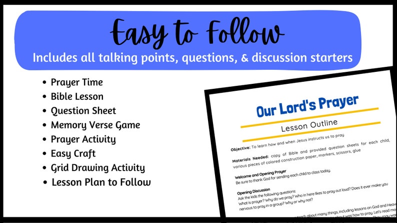 Teach Kids to Pray Using the Lord's Prayer - A Sunday School Lesson ...