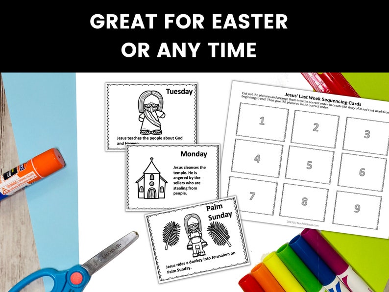 Life of Jesus Story Sequencing Activity for Sunday School, Bible ...
