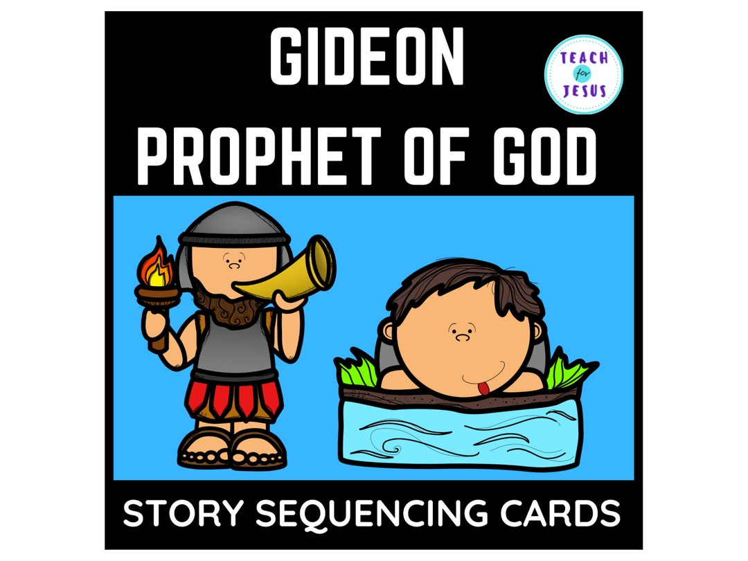Gideon Old Testament Bible Story Sequencing Cards for Sunday School ...