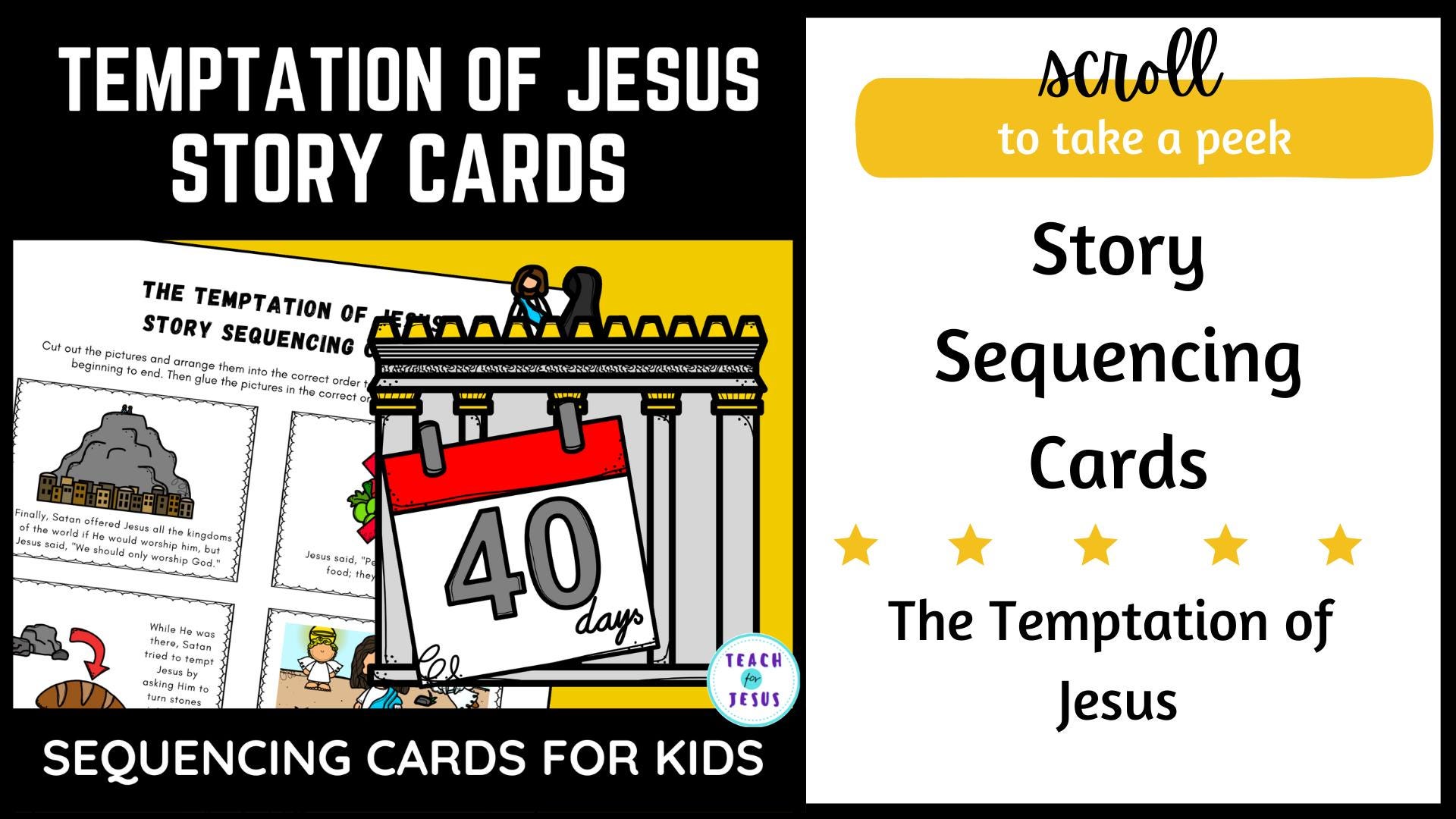 The Temptation of Jesus Craft for Preschool - Jesus in the Desert Bible ...
