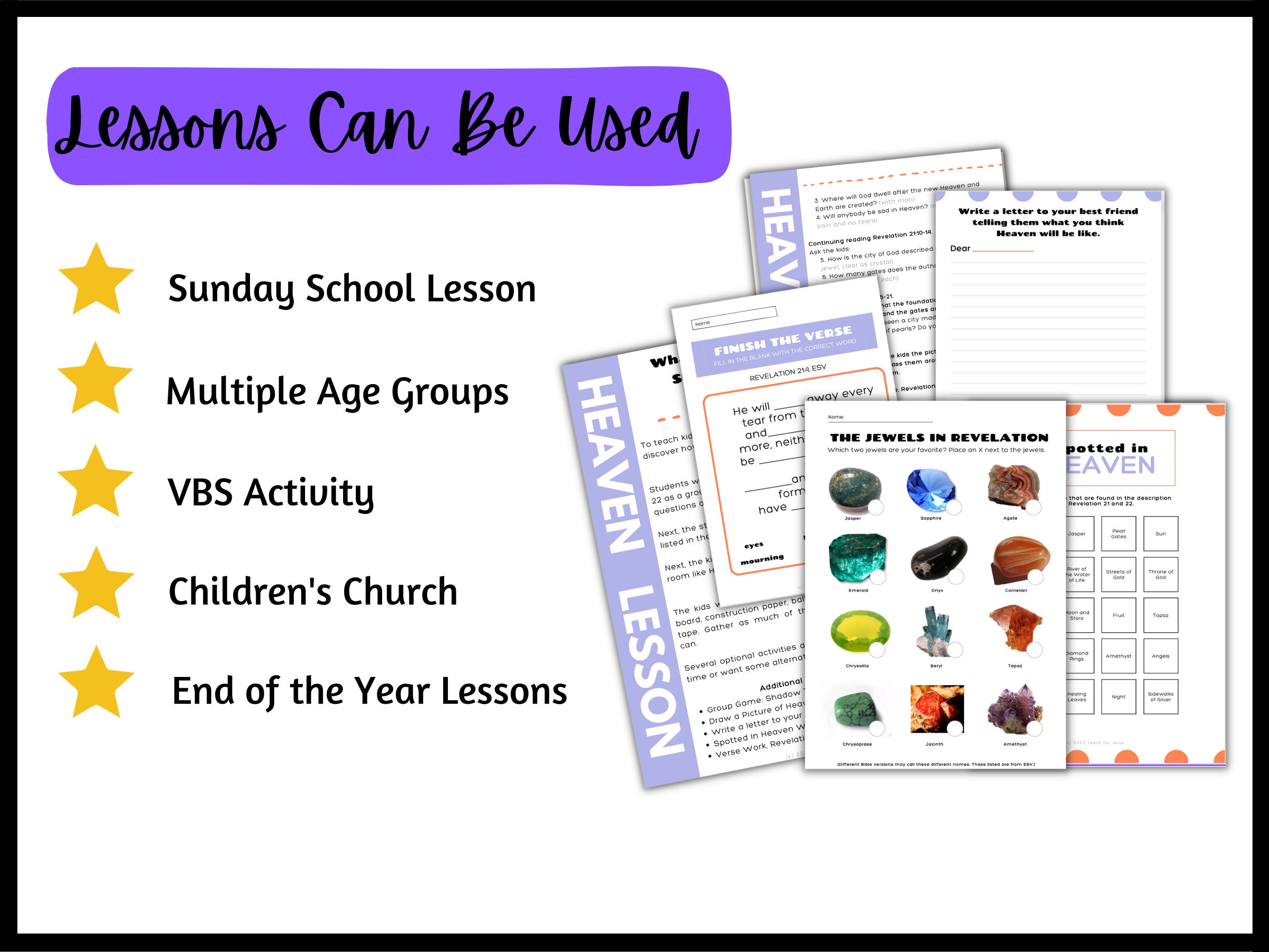 Sunday School Lesson That Teaches Kids All About Heaven From the Bible ...