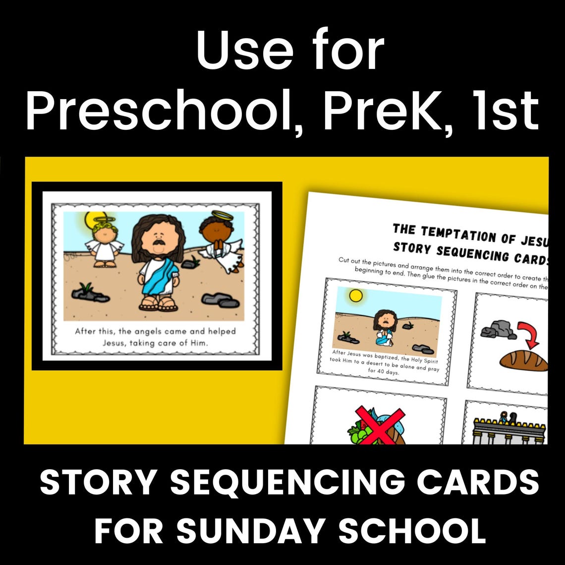 The Temptation of Jesus Craft for Preschool - Jesus in the Desert Bible ...