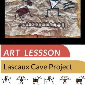 Lascaux Cave History and Art Lesson Easy Art Lesson for Elementary or ...