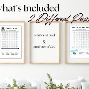 Word Search for Sunday School About the Names of God and the Attributes ...