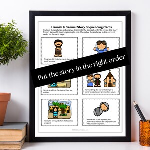 Hannah and Samuel Bible Story Sequencing Cards for Sunday School ...