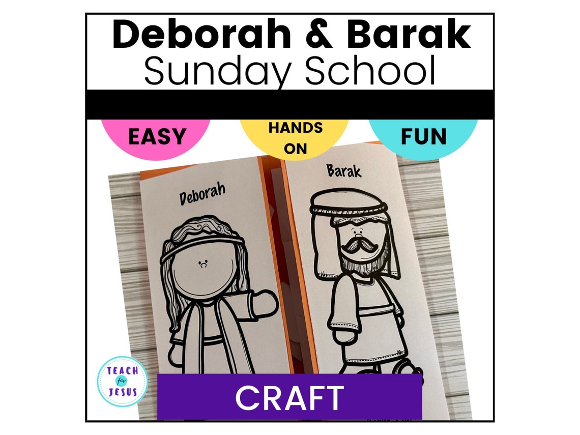 Deborah and Barak Craft Activity for Sunday School Kids - Etsy