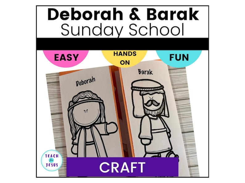 Deborah and Barak Craft Activity for Sunday School Kids - Etsy