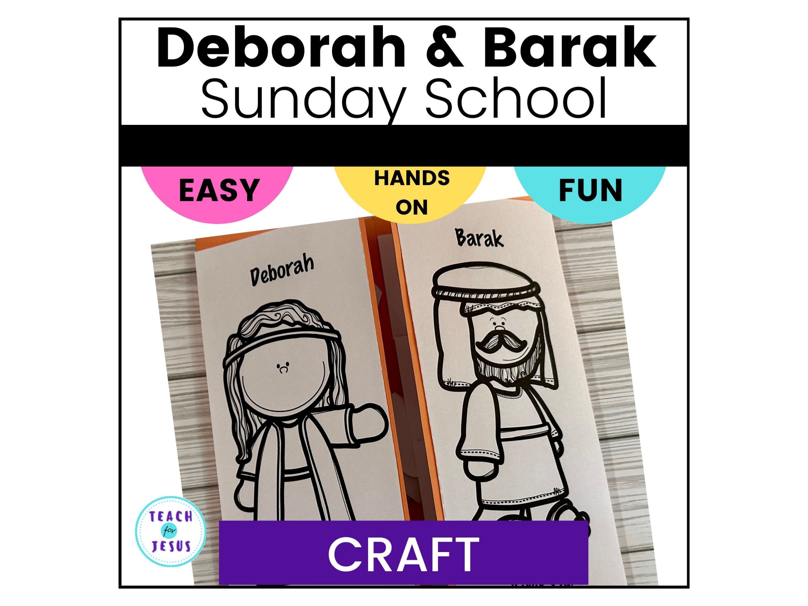 Deborah and Barak Craft Activity for Sunday School Kids - Etsy