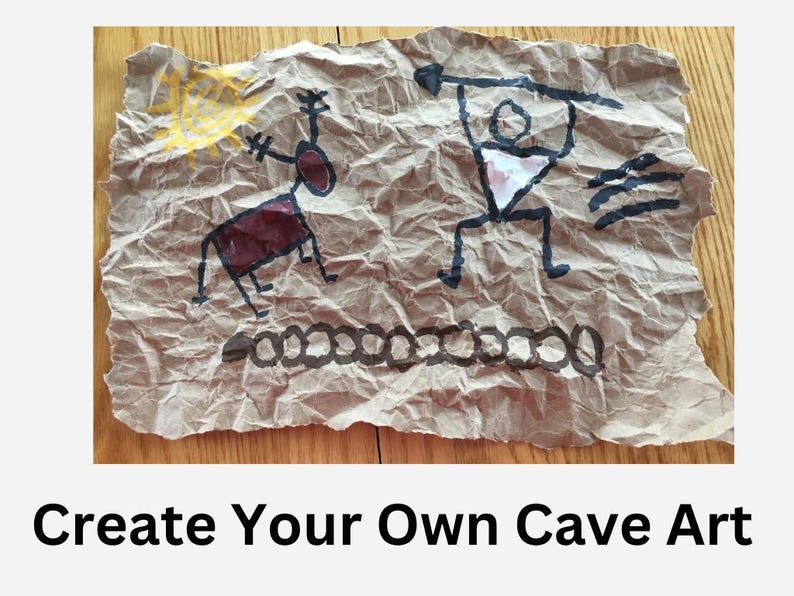 Lascaux Cave History and Art Lesson Easy Art Lesson for Elementary or ...