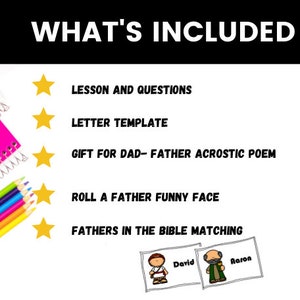 Father's Day Lesson for Sunday School Bible Lesson With a Gift for Dad ...