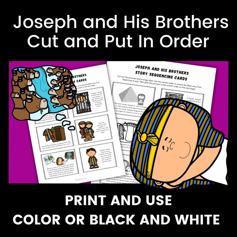 Joseph and His Colorful Coat and Joseph's Brothers Bible Story ...