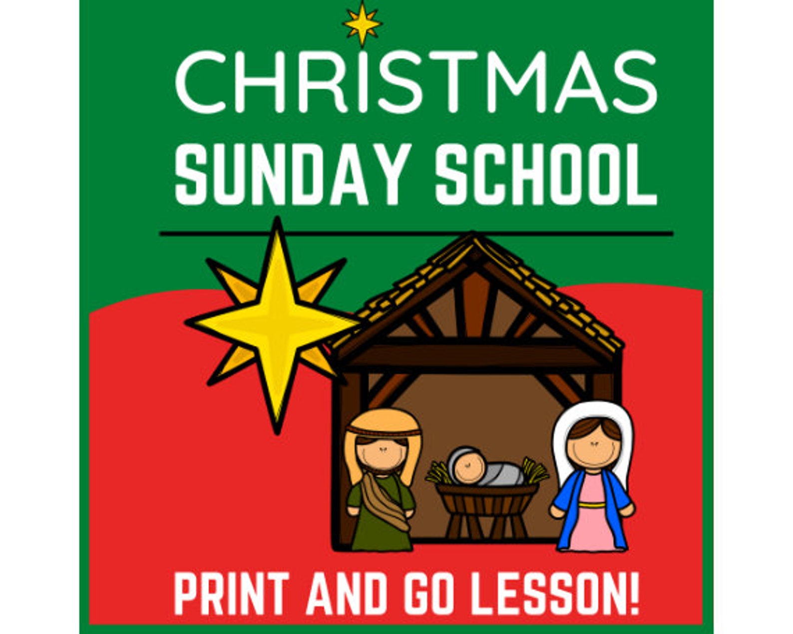 Christmas Elementary Sunday School Lesson About the Birth of Jesus, A ...