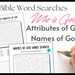 Word Search for Sunday School About the Names of God and the - Etsy