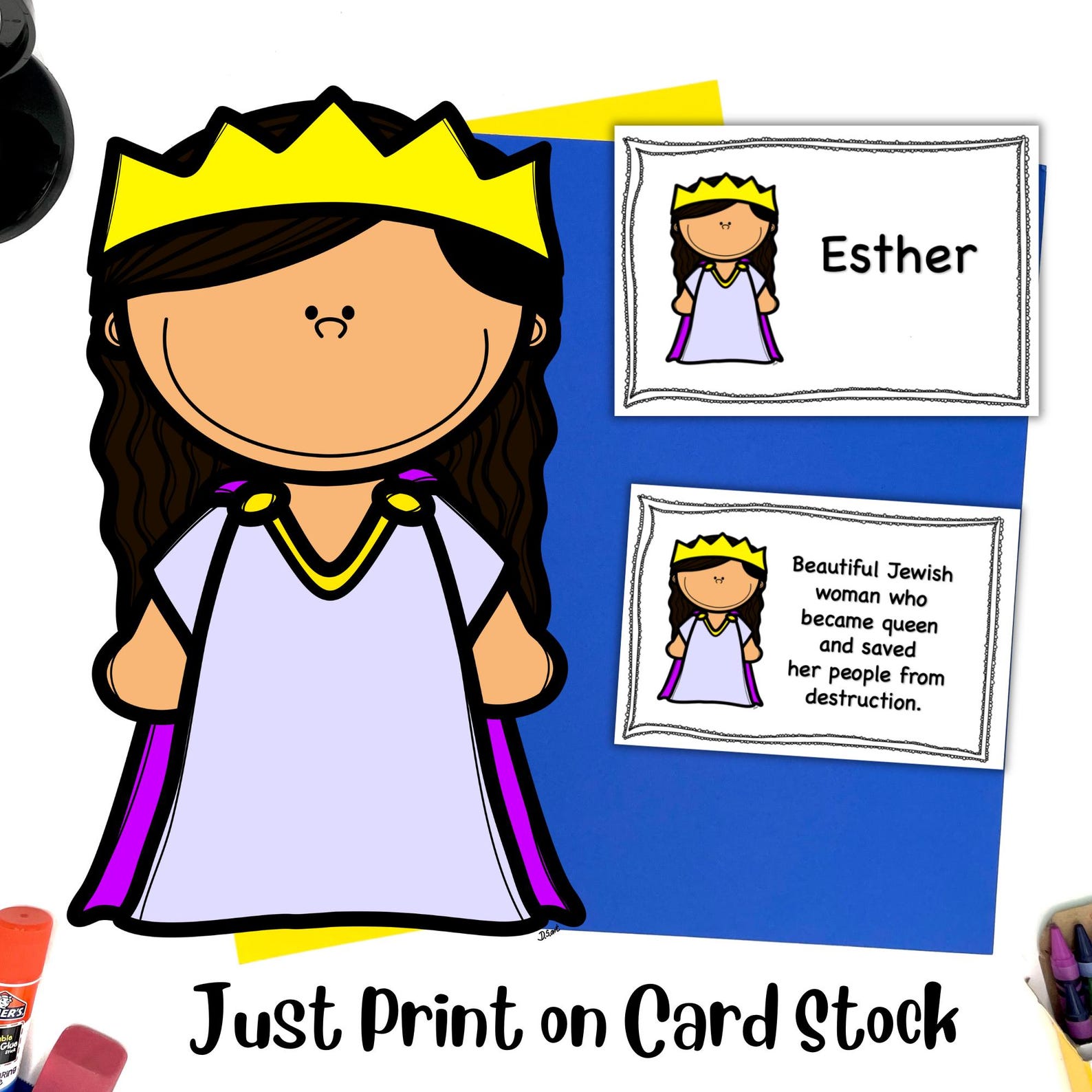 Queen Esther Memory Match Game for Preschool and Sunday School Bible ...