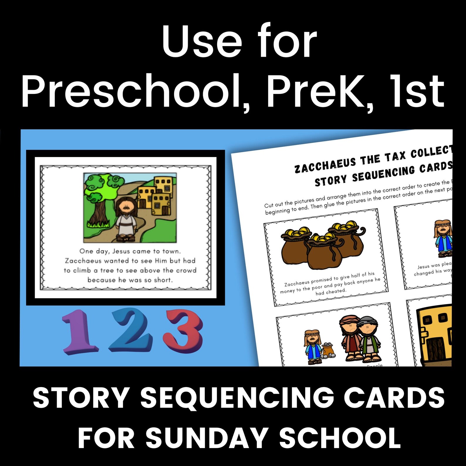 Zacchaeus the Wee Little Man and Tax Collector - Jesus Bible Story ...