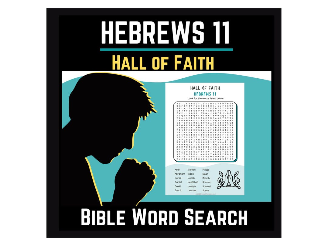 Bible Word Search About the Hall of Faith From Hebrews 11 About the ...
