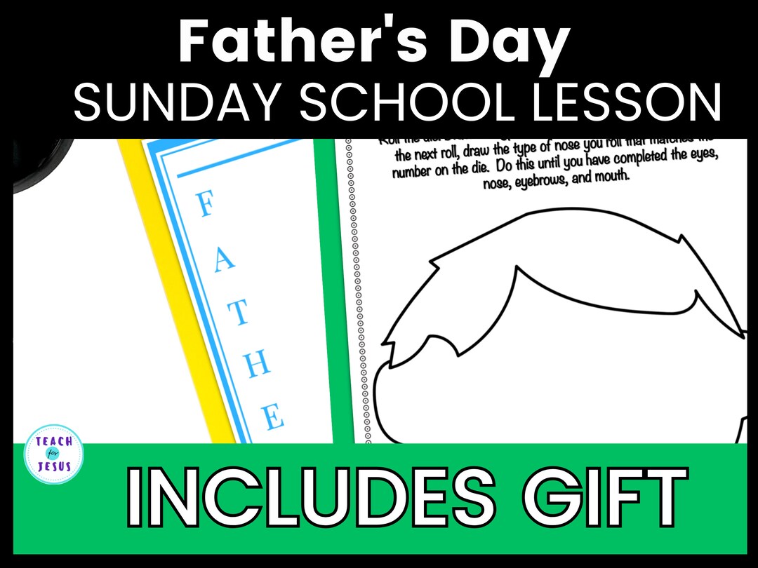 Father's Day Lesson for Sunday School Bible Lesson in June - Etsy