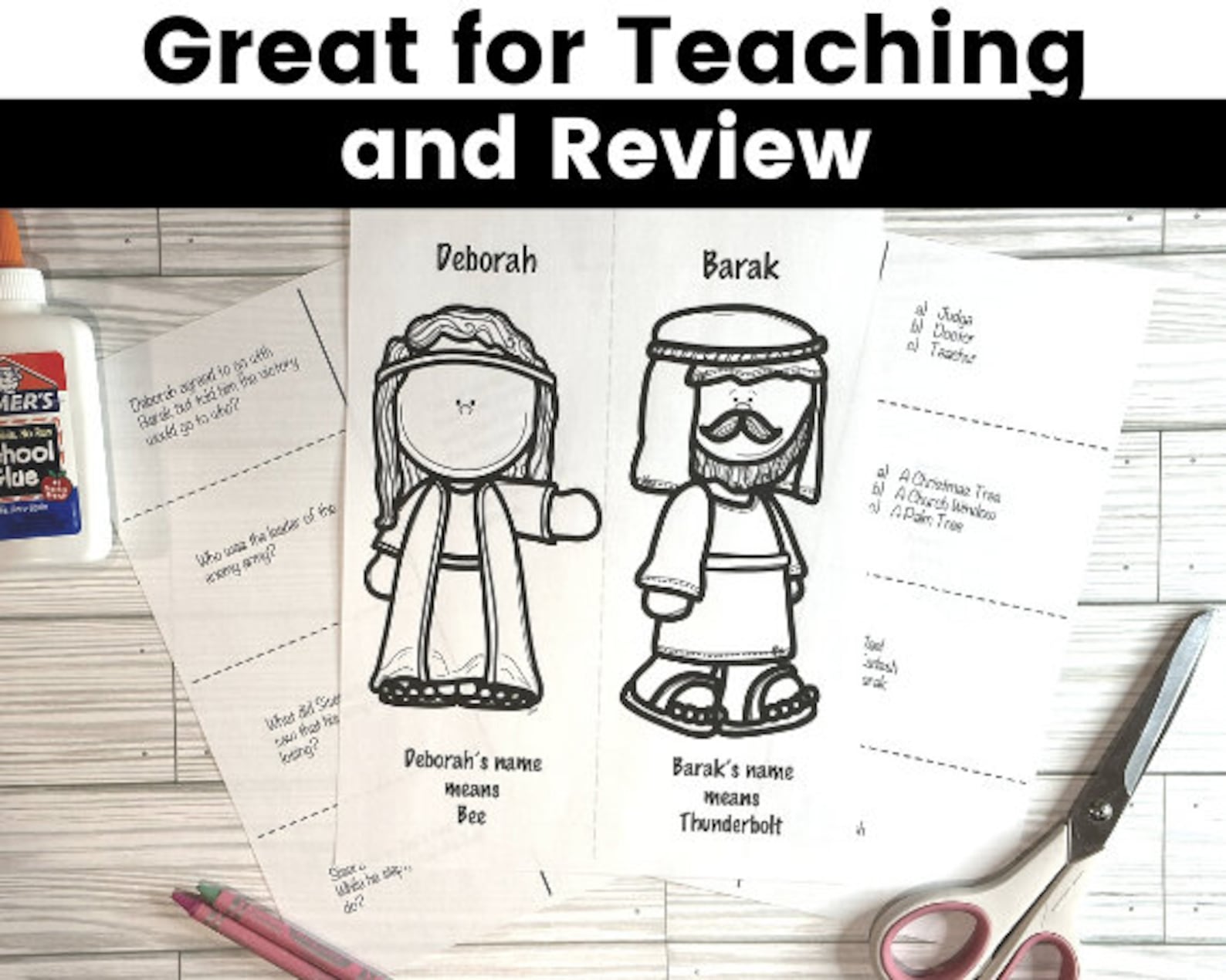 Deborah and Barak Craft Activity for Sunday School Kids - Etsy