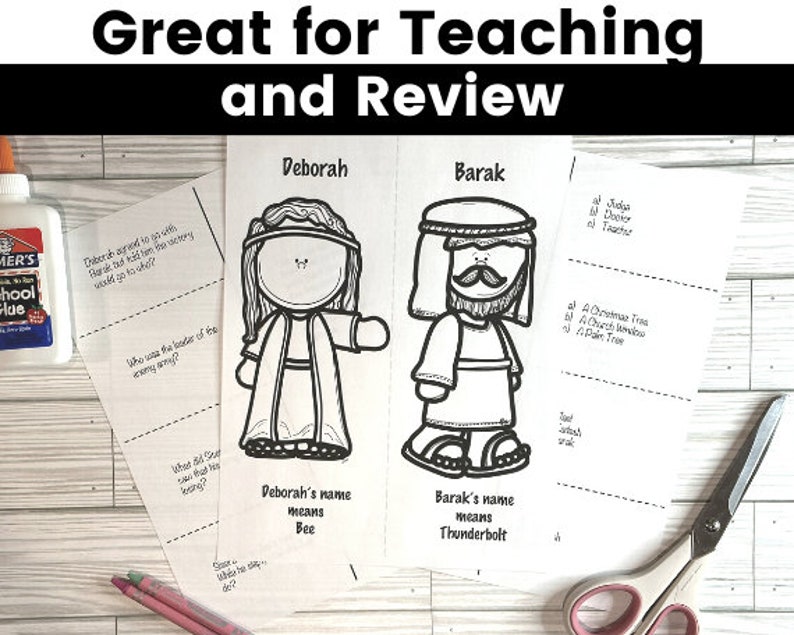 Deborah and Barak Craft Activity for Sunday School Kids - Etsy UK