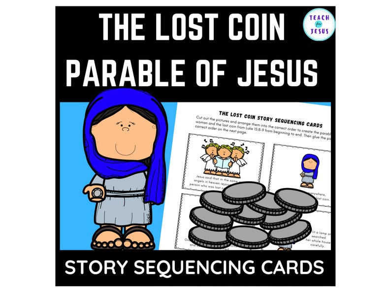 The Woman and the Lost Coin Parable of Jesus Bible Story Sequencing ...