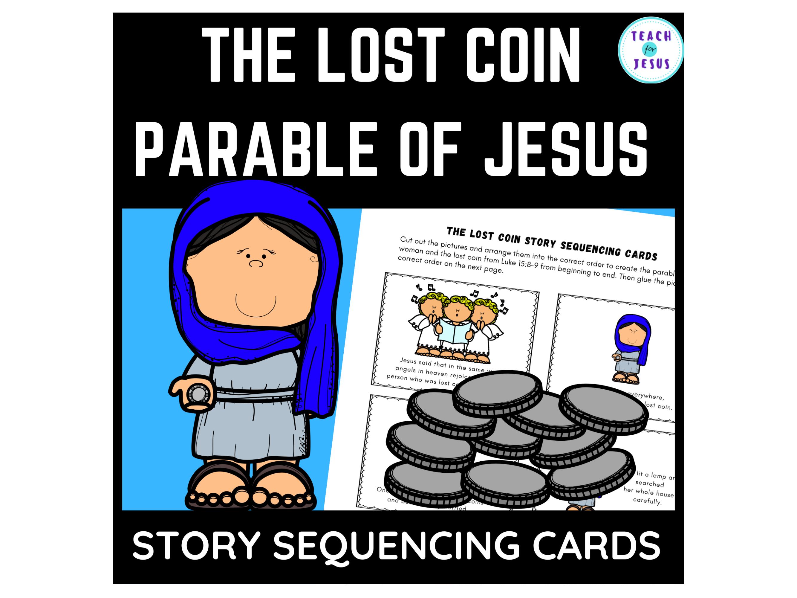 The Woman and the Lost Coin Parable of Jesus Bible Story Sequencing ...