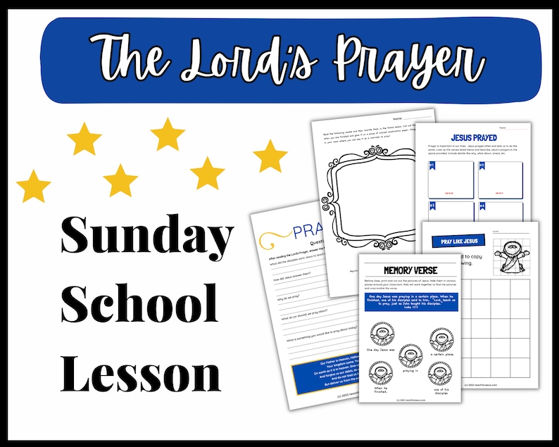 Teach Kids to Pray Using the Lord's Prayer - A Sunday School Lesson ...