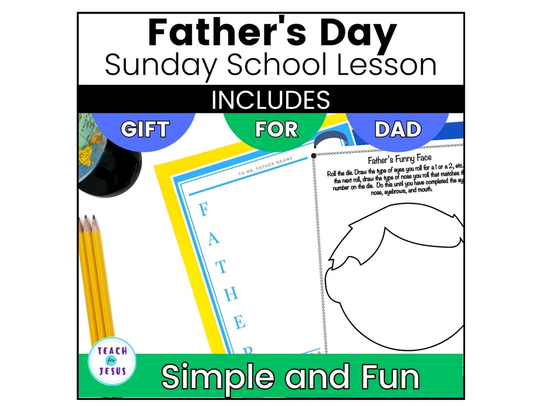 Father's Day Lesson for Sunday School Bible Lesson With a Gift for Dad ...