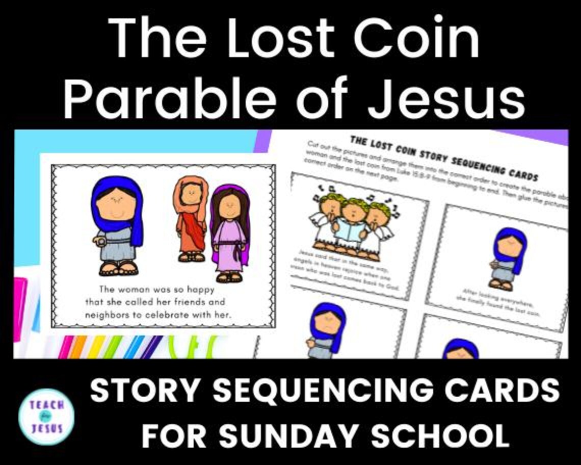 The Woman and the Lost Coin Parable of Jesus Bible Story Sequencing ...
