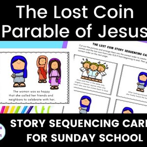 The Woman and the Lost Coin Parable of Jesus Bible Story Sequencing ...