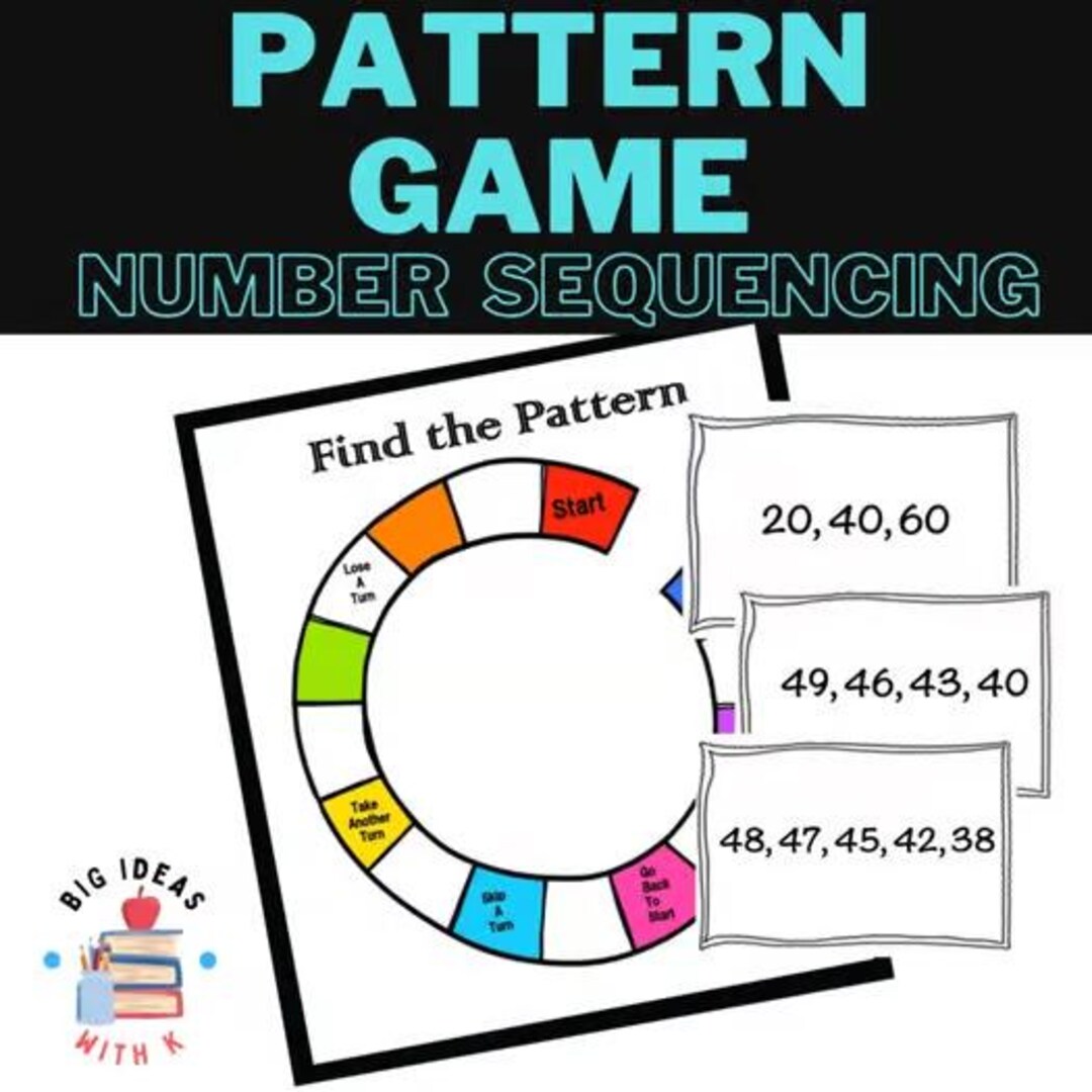 Printable Number Game for Kids Instant Download - Kids Find Patterns ...