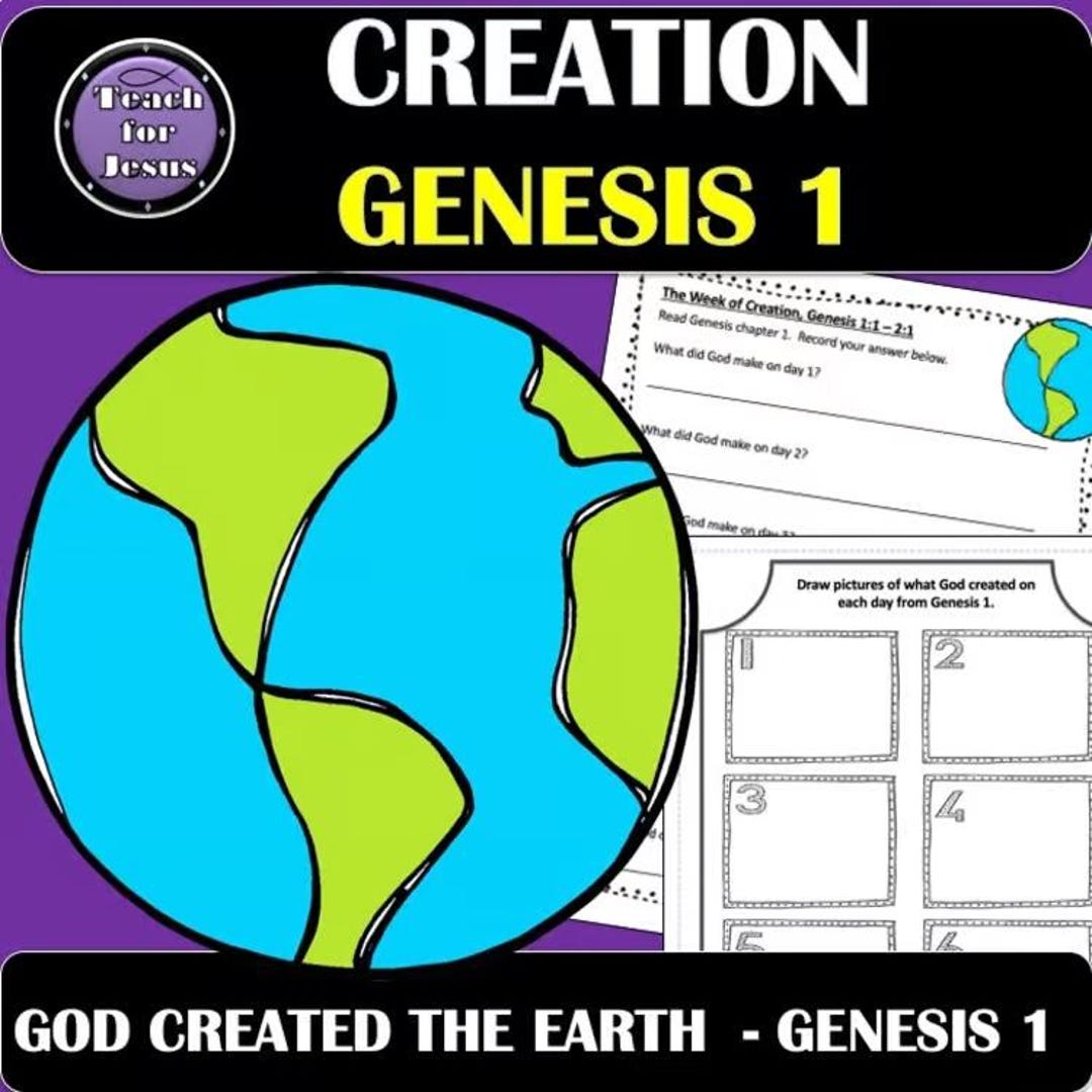 Days of Creation Worksheet About How God Made the World From the ...