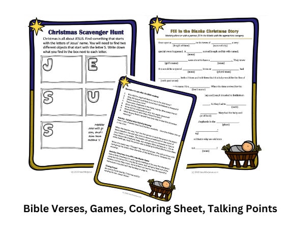 Christmas Elementary Sunday School Lesson About the Birth of Jesus, A ...