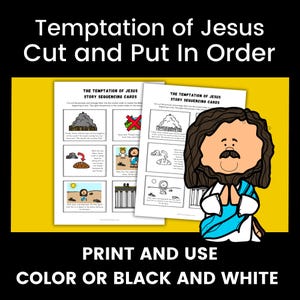 The Temptation of Jesus Craft for Preschool - Jesus in the Desert Bible ...