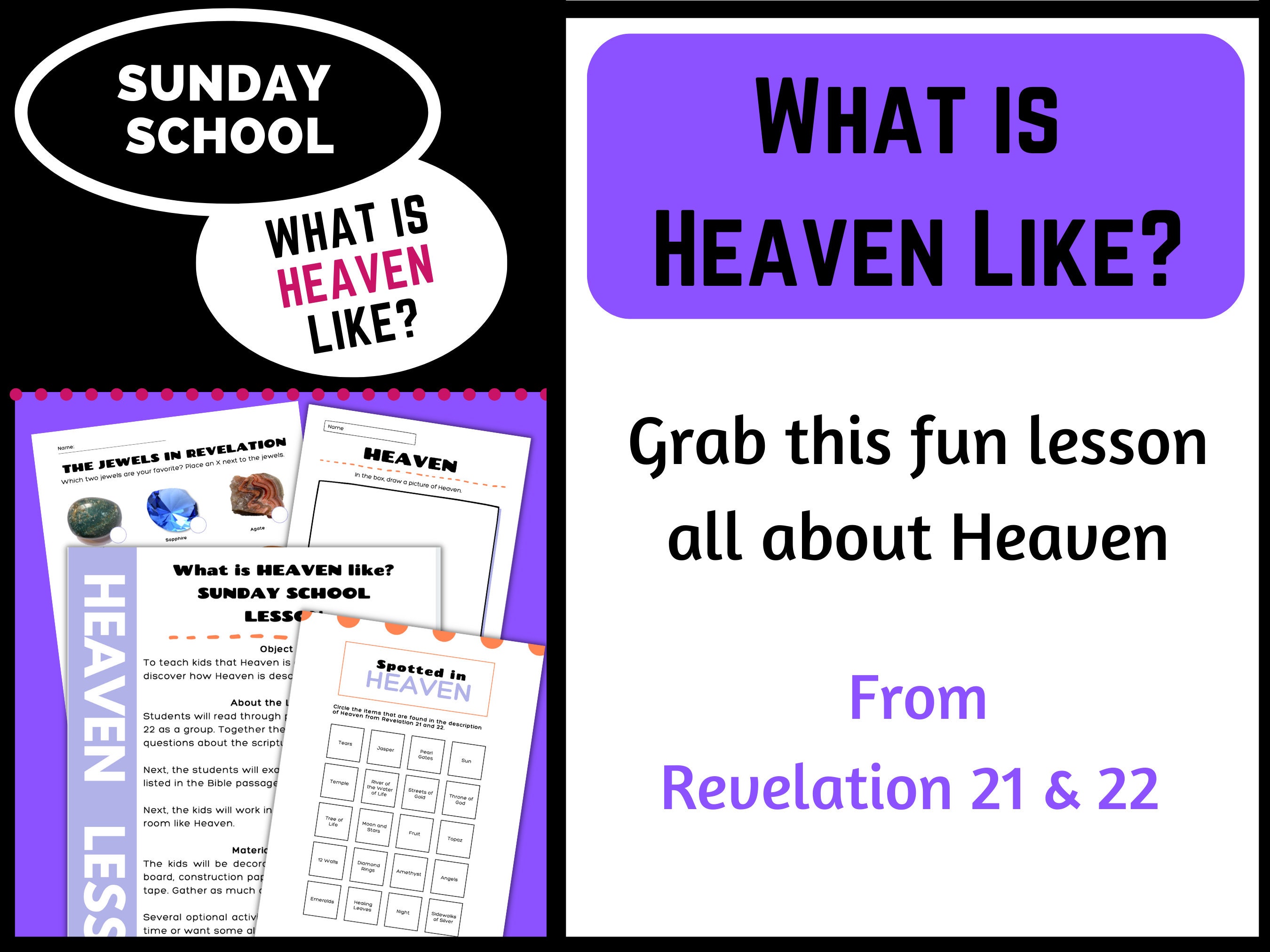Sunday School Lesson That Teaches Kids All About Heaven From the Bible ...