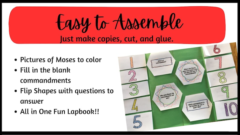 Moses and the Ten Commandments Craft and Activity for Sunday School ...