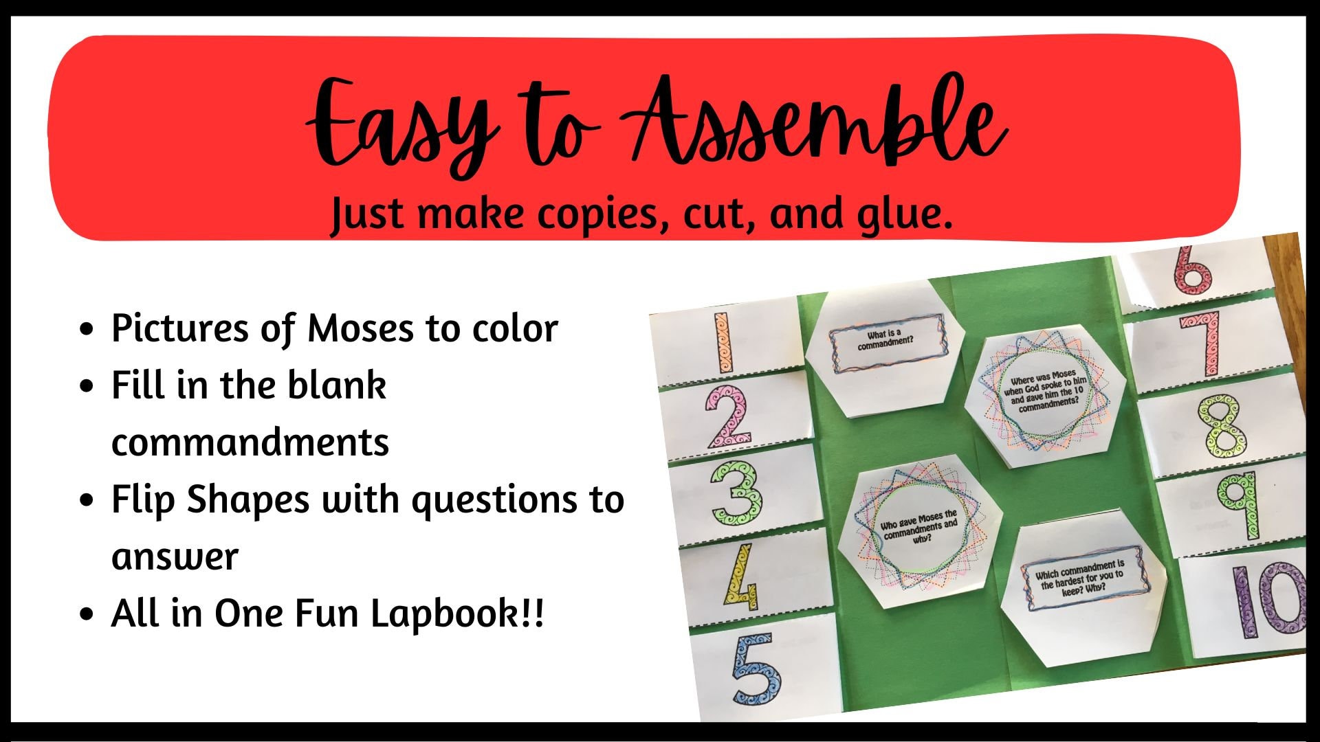 Moses and the Ten Commandments Craft and Activity for Sunday School ...